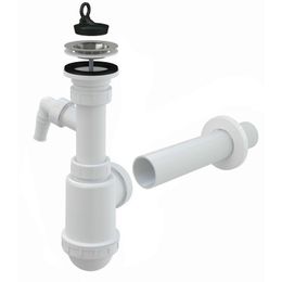 Alcadrain - AlcaPlast A441P Spülbecken Ablaufgarnitur 1,5 mit Ablaufventil 60 mm und Flaschen Siphon DN40/DN50: 50mm (DN50)