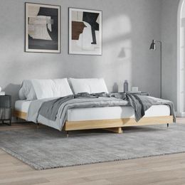 MAISONCHIC - Bettgestell, Doppelbett, Schlafzimmerbett Sonoma-Eiche 150x200 cm Holzwerkstoff LLLA802658
