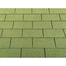 Isolbau - Dachschindeln Rechteck Form Grün 3 Pakete ( 8,58 m² ) Schindeln Dachpappe