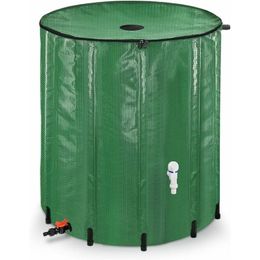 Regentonne 750 Liter Regenwassertonne Zusammenklappbar Regenwassertank mit Regenfass pvc Schutzabdeckung Grün 150 Gallone Naizy