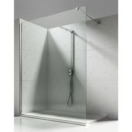 Aloni - Walk In Dusche Begehbare Duschwand Glas Duschabtrennung Duschtrennwand Glastrennwand Glaswand mit NANO-Beschichtung (BxH) 600 x 2000 mm - Klar