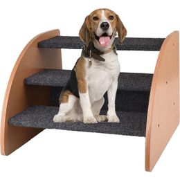 Maxxpet - Hundetreppe 42x39x30 cm - Katzentreppe - Für Bett und Sofa - Hunderampe - Für Hunde und Katzen bis 10 kg - grau