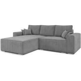 E-meubles - Ecksofa mit Schlaffunktion und Bettkasten, Couch für Wohnzimmer, Schlafsofa Sofagarnitur Sofa Eckcouch L-Form mit 250x86x176 cm - erno ii