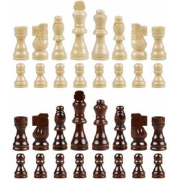 32-teiliges Ersatz-Schachspiel aus Holz für internationale Schachfiguren
