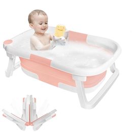 Haloyo - Baby Badewanne Faltbare ®,Baby Wanne,Portable Baby Bathtub Nimmt Keinen Platz Weg,für Neugeborene Kleinkinder,63 x 43 x 20cm,rosa