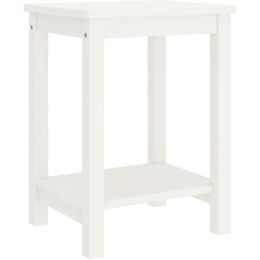 MAISONCHIC Nachttisch,Nachtschrank,Beistelltisch,Nachtkommode Weiß 35x30x47 cm Massivholz Kiefer -11257 - Weiß