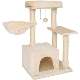 Kratzbaum Kletterbaum Katzenkratzbaum Katzenbaum Höhe 85 cm Beige - Lionto