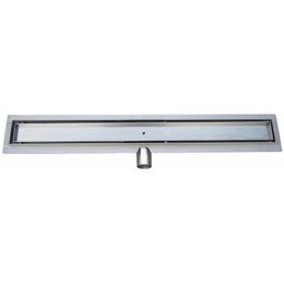 Glasdeals Befliesbare Edelstahl-Duschrinne 110 cm - Grau