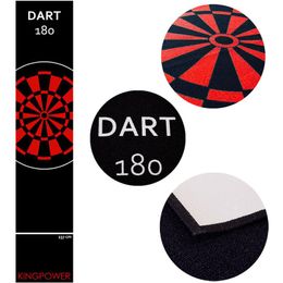 Kingpower - Dart Teppich Matte Steeldart Zubehör Dartpfeile Dartboard Dartteppich Target Oche Darts Abwurflinie Schutz Gummi Boden Rot Dartscheibe