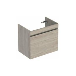 Keramag - Geberit Renova Plan Unterschrank für Waschtisch, mit 1 Schublade, 63,4x60,6x44,6cm, 501907, Farbe: Nussbaum hickory hell / Folie