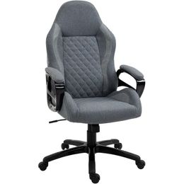 Vinsetto - Bürostuhl massage, Chefsessel mit Massagefunktion, höhenverstellbarer Gamingstuhl, ergonomischer Drehstuhl, Massage Sessel, Grau, 64 x
