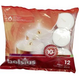 bolsius - Maxiteelichte weiß, Höhe 2 cm, ø 1,8 cm, 12er Pack Kerze Teelicht