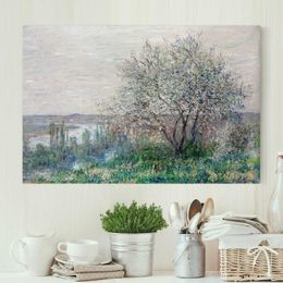 MICASIA Leinwanddruck Claude Monet - Gemälde Frühlingsstimmung bei Vétheuil - Kunstdruck Quer 2:3 - Impressionismus Größe HxB: 40cm x 60cm