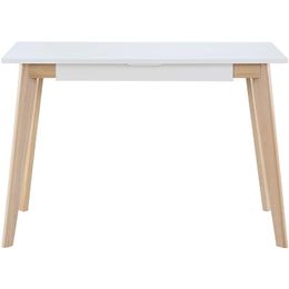 Miliboo - Skandinavischer Schreibtisch leena weißes Holz - Weiß