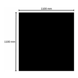 Bodenplatte Kamin Emaillierte-Stahlblech grau schwarz 1100 x 1100 mm e 33-Quadrat