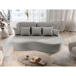Fun Moebel - Schlafsofa Designersofa Sofa biona in Stoff Doha Grau