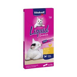 Vitakraft Cat Liquid Katzensnack, Hähnchen / Taurin (6 x 15 g)