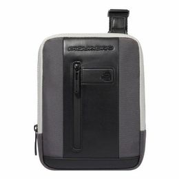 Piquadro iPad mini pocket crossbody bag in recycled fabric graphite-black