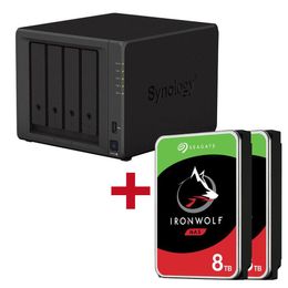 Synology DiskStation DS923+ 4 Einschübe NAS-Server Leergehäuse + 2x Seagate Ironwolf SATA 3.5" HDD 8TB Festplatte