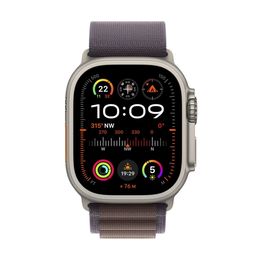 Apple Watch Ultra 2 (GPS + Cellular) 49mm Titaniumgehäuse, Alpine Loop indigo, klein