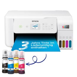 3 Jahre erweiterbare Garantie gratis nach Registrierung* Epson EcoTank ET-2826 A4-Tintentank-Multifunktionsdrucker