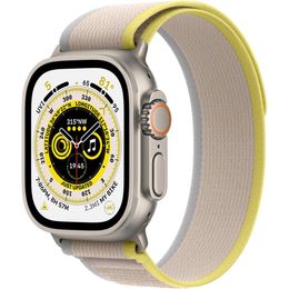 Apple Watch Ultra (GPS + Cellular) 49mm Titaniumgehäuse, Trail Loop gelb / beige (Größe S/M)