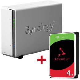 Synology DiskStation DS120J 1 Einschub NAS-Server Leergehäuse + 1x Seagate Ironwolf SATA 3.5" HDD 4TB Festplatte