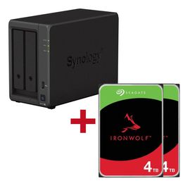 Synology DiskStation DS723+ 2 Einschübe NAS-Server Leergehäuse + 2x Seagate Ironwolf SATA 3.5" HDD 4TB Festplatte