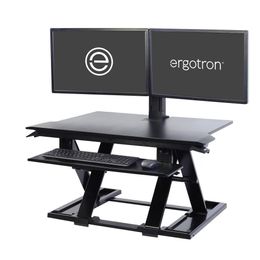 Ergotron WorkFit-TX Steh-Sitz Arbeitsplatz für Bildschirme bis 30 Zoll, 50.8cm Höhenverstellung