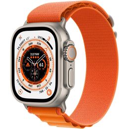 Apple Watch Ultra (GPS + Cellular) 49mm Titaniumgehäuse, Alpine Loop orange groß