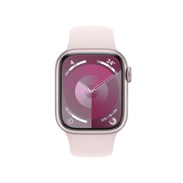 Apple Watch Series 9 (GPS + Cellular) 41mm Aluminiumgehäuse pink, Sportband pink M/L