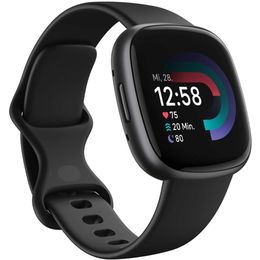 Google Fitbit Versa 4 Fitness-Smartwatch, Graphit/Schwarz