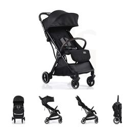 Cangaroo Kinderwagen easy Fold Buggy Alu Sonnendach verstellbar, faltbar, Korb schwarz