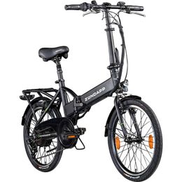 Zündapp Zündapp Z101 20 Zoll Elektro Klapprad für Erwachsene 150 - 180 cm 6 Gang E Klappfahrrad E Bike Faltrad Pedelec StVZO