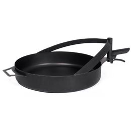 CookKing Grillpfanne CookKing Stahl Pfanne Für Feuerschale Bandito & Montana X 50 cm, Stahl, für Feuerschale Bandito & Montana X, 50 cm, schwarz