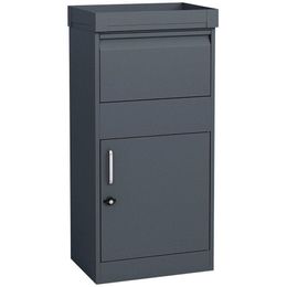 WESTMANN Briefkasten Stahl-Paketbox Piet, Anthrazit, 50x37x105 cm, grau