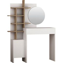 Skye Decor Schminktisch Glamora, inkl. Regal, Sideboard und Spiegel, Breite 105 cm, weiß