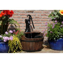 Ubbink Gartenbrunnen Newcastle, 60 cm Breite, Wasserbecken BxT: 60x60 cm, (Komplett-Set), braun|schwarz