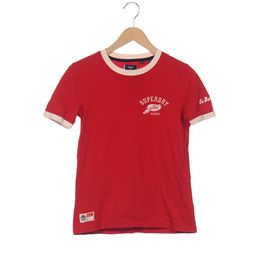 Superdry Damen T-Shirt, rot, Gr. 34