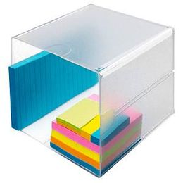 Neutral Deflecto "Cube" Aufbewahrungsbox transparent 15,3 x 15,3 x 18,3 cm