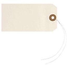 RAJA Hängeetiketten Karton, Metall Beige 5,1 x 10 cm 1000 Stück
