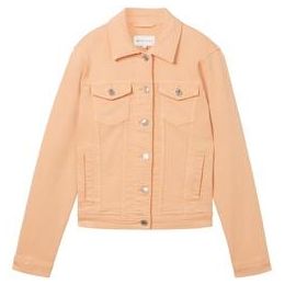 Tom Tailor Damen Jeansjacke mit recycelter Baumwolle, orange, Uni, Gr. XXXL