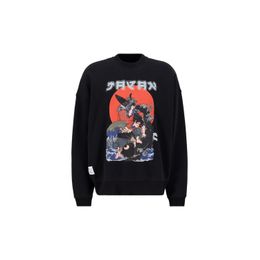 Sweater Alpha Industries "ALPHA Men - Sweatshirts Japan Warrior Sweater" Gr. 2XL, schwarz (black) Herren Sweatshirts
