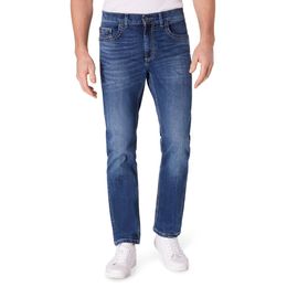 Straight-Jeans Pioneer Authentic Jeans "Rando Dicke Nähte" Gr. 32, Länge 32, blau (blue used buffies) Herren Jeans Straight Fit