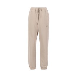 Jogginghose Alpha Industries "ALPHA Women - Jogger Alpha Essentials RL Wmn" Gr. L, Normalgrößen, beige (vintage sand) Damen Hosen Freizeithosen