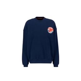 Sweater Alpha Industries "ALPHA Men - Sweatshirts Japan Wave Warrior Sweater" Gr. L, blau (ultra navy) Herren Sweatshirts