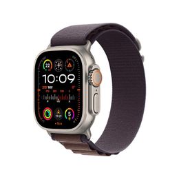 Apple Watch Ultra 2 GPS + Cellular 49 mm Alpine Loop Indigo – Medium Smartwatch Titangehäuse Gewebe, 145 - 190 mm, Titan /