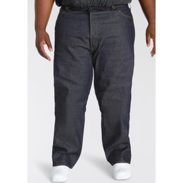 LEVI'S® PLUS Straight-Jeans LEVI'S PLUS "501 LEVI'SORIGINAL B&T" Gr. 42, Länge 32, blau (rainforest rigid) Herren Jeans Straight Fit