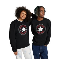 Sweatshirt Converse "UNISEX ALL STAR PATCH BRUSHED BACK" Gr. M, schwarz (black1) Damen Sweatshirts