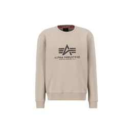 Sweater Alpha Industries "ALPHA Men - Sweatshirts Basic Carbon" Gr. S, beige (vintage sand) Herren Sweatshirts